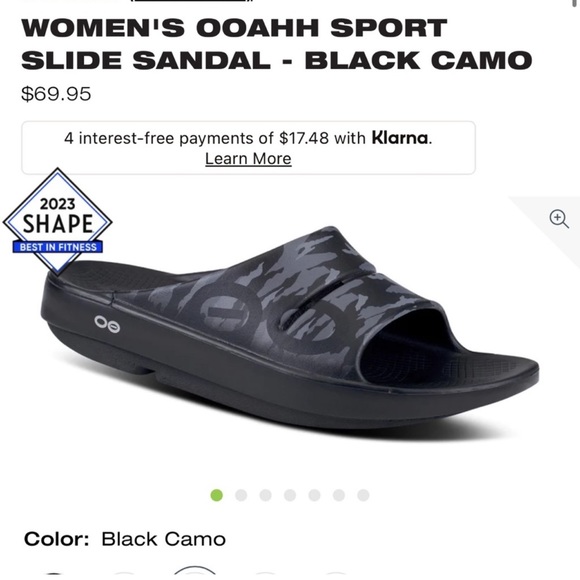 OOFOS | Shoes | Oofos Slides Nwt Womens 9 Mens 7 Black Purple Camo ...